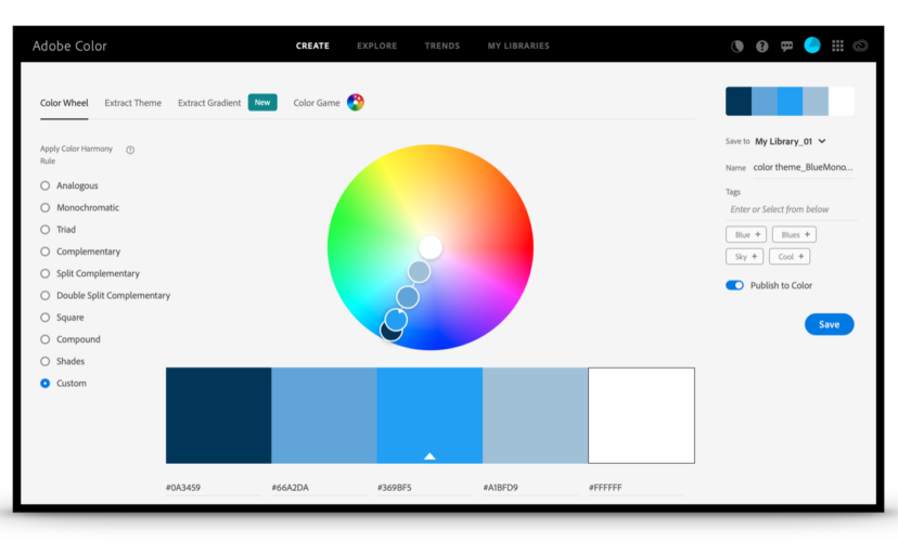 The Blues of Color Harmony